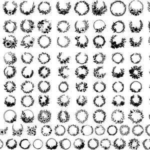 FLORAL WREATH SVG Bundle, Floral Wreath Svg Cut Files for Cricut ...