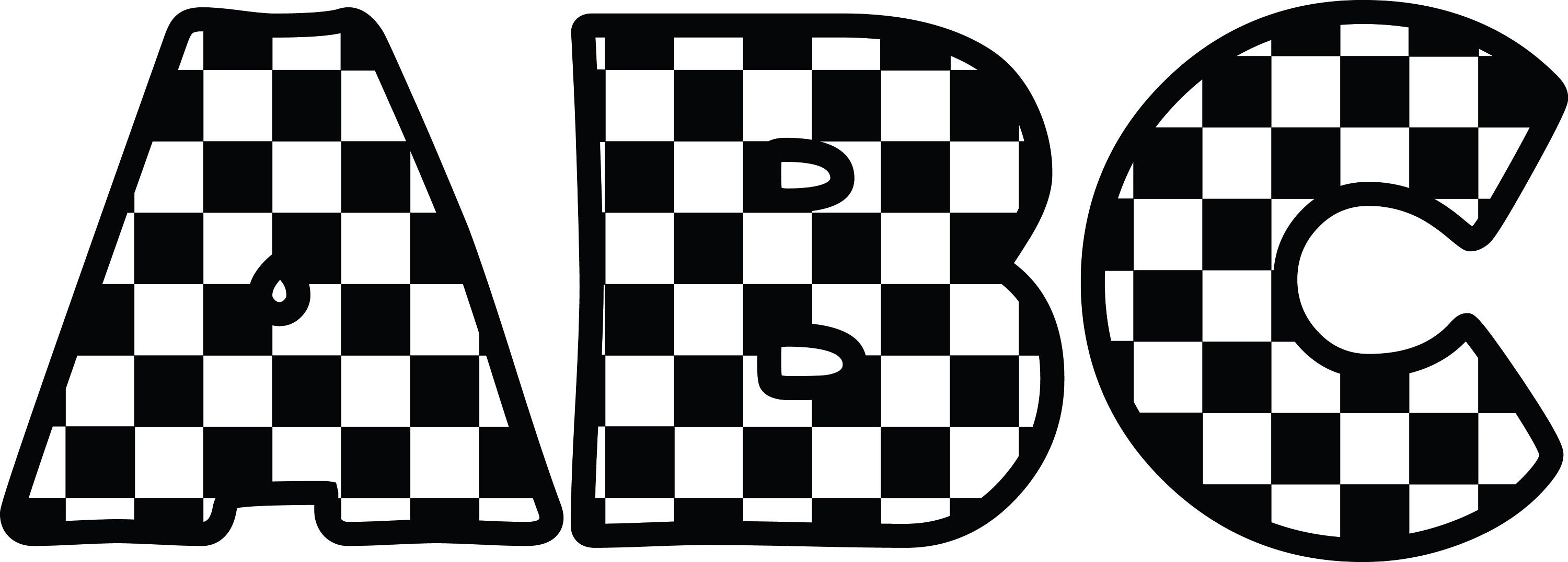 CHECKERED ALPHABET und Nummern SVG-Dateien Checkered Alphabet | Etsy