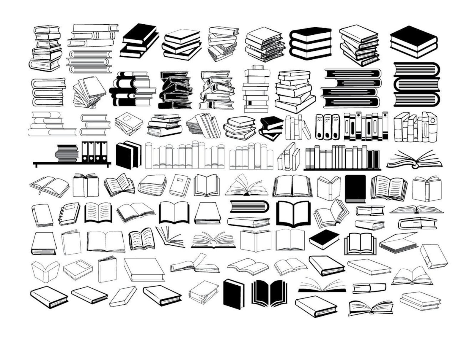 BOOKS SVG BOOKS Svg Cut Files for Cricut Book Svg Cut Files - Etsy