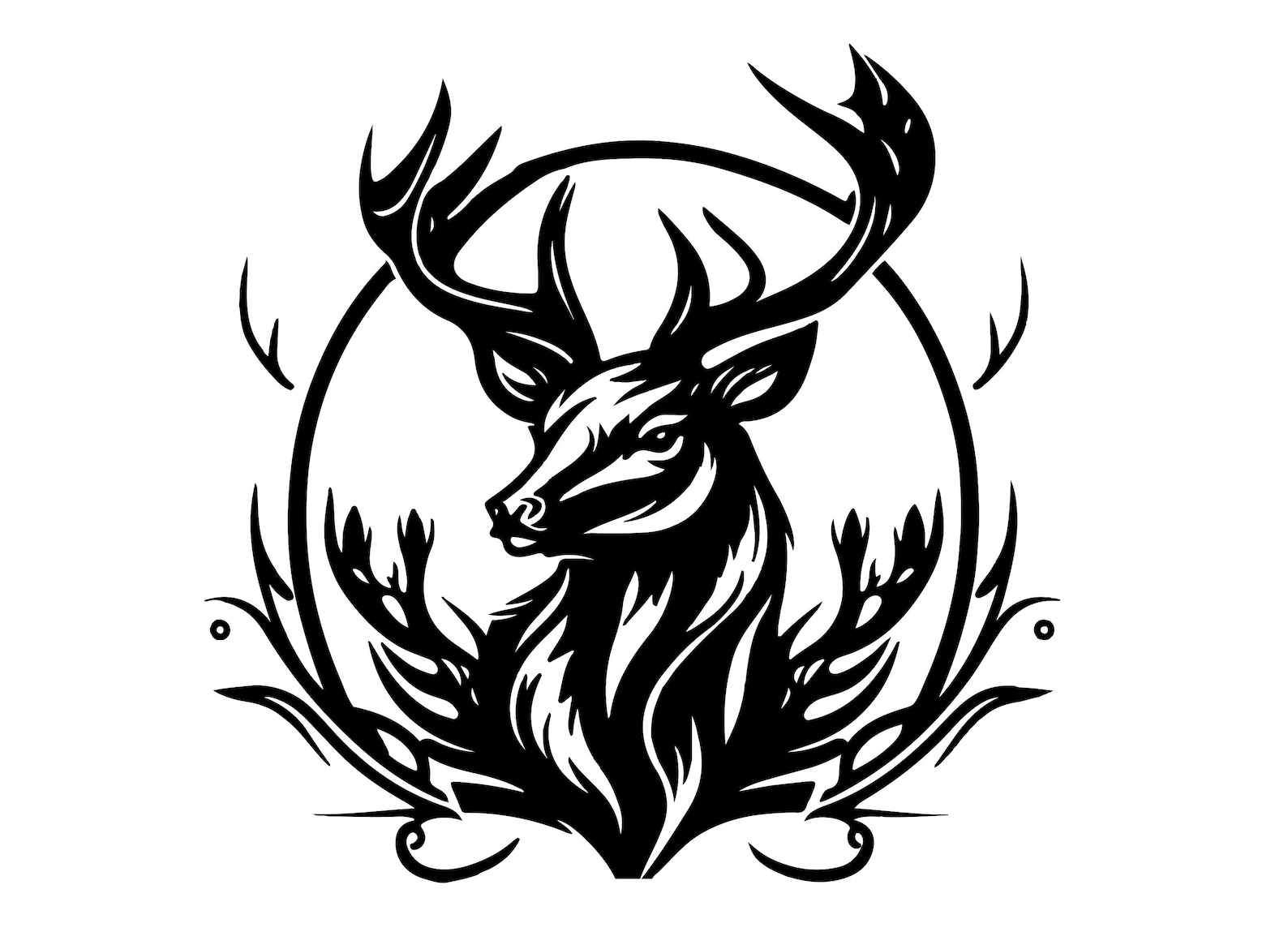 HIRSCHKOPF Plotterdatei, Hirschkopf SVG, Hirschkopf Svg, Cricut, Hirsch Clipart, Hirsch Mit ...