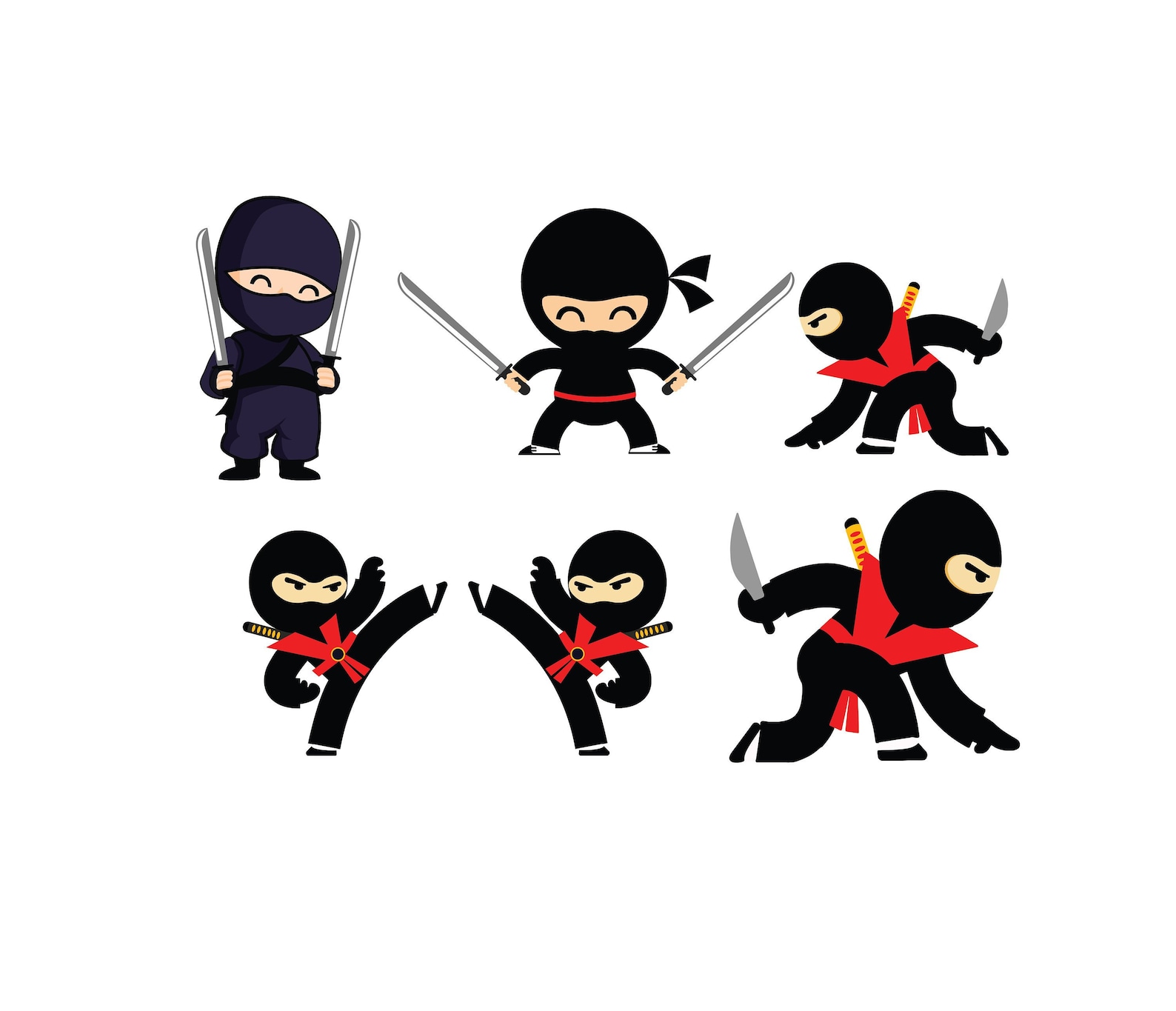NINJA SVG FILES for Cricut Cute Ninja Clipart Files Ninja - Etsy