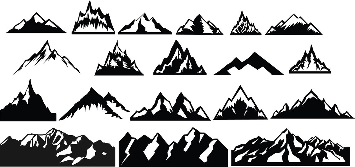 MOUNTAIN SVG Bundle MOUNTAIN Clipart Mountain Svg Cut Files - Etsy