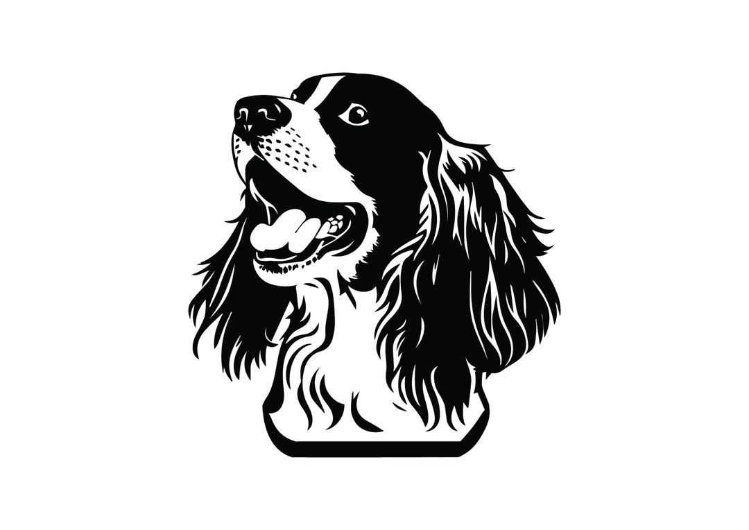 ENGLISH SPRINGER SPANIEL Head Svg, English Springer Spaniel Head Svg ...