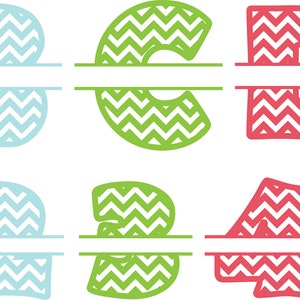 SPLIT CHEVRON ALPHABET Svg, Split Chevron Alphabet Clipart, Chevron ...