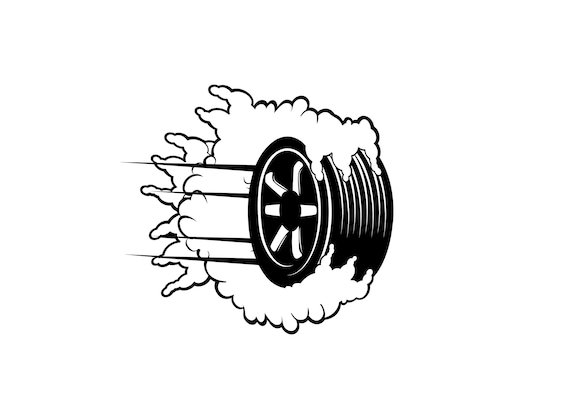 Burnout Tire Clip Webstockreview Sketch Coloring Page