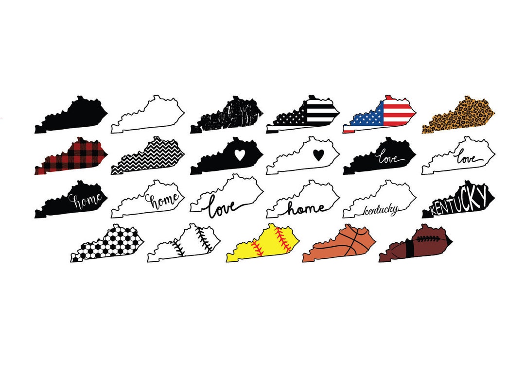 KENTUCKY STATE SVG, Kentucky State Clipart, Kentucky State Silhouette ...