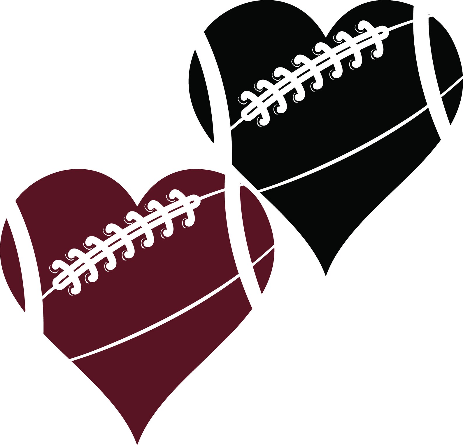 Football Heart Football Heart SVG SVG Files Football SVG | Etsy