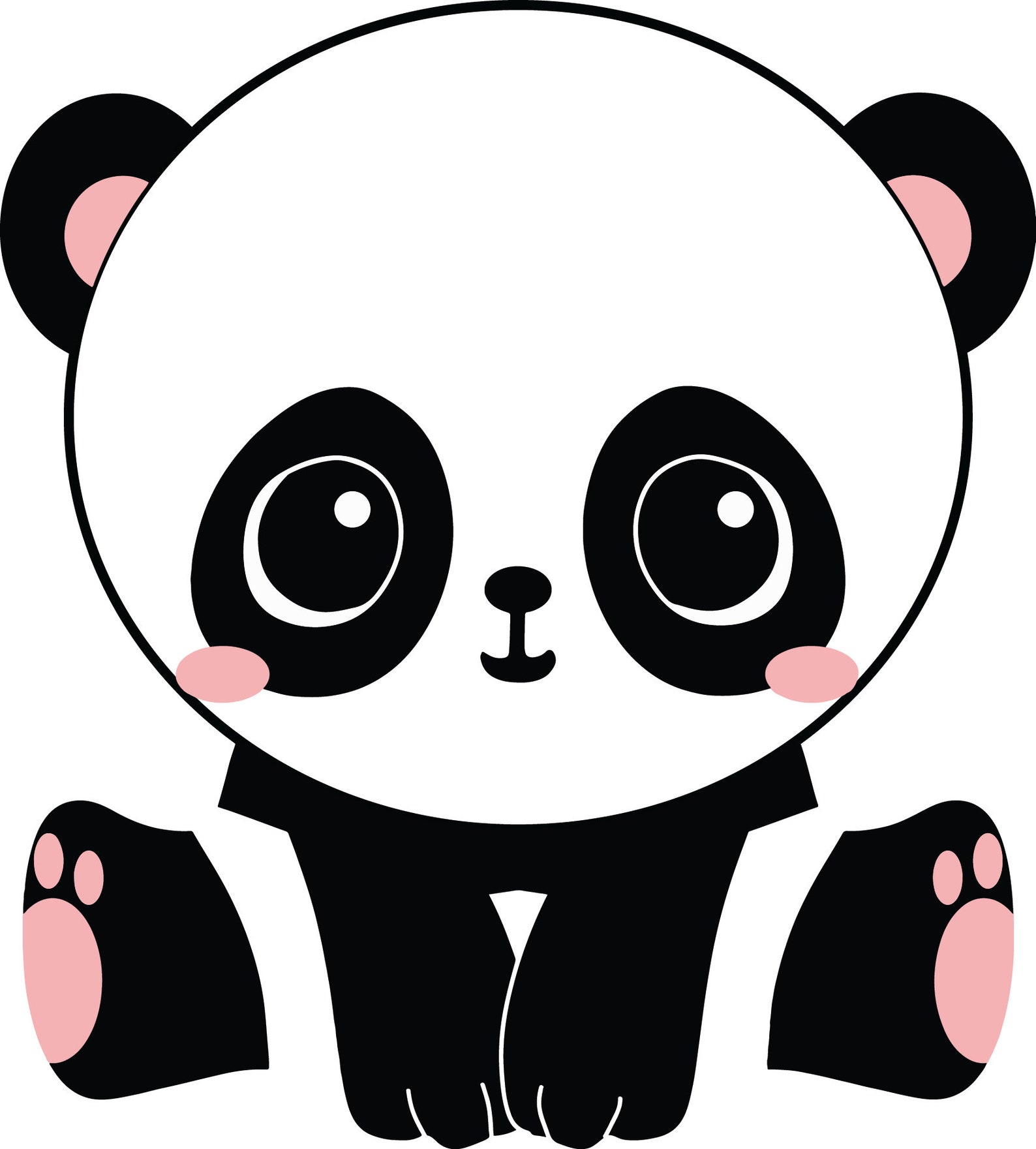 PANDA SVG Cute PANDA Svg Cartoon Panda Svg Panda Clipart - Etsy