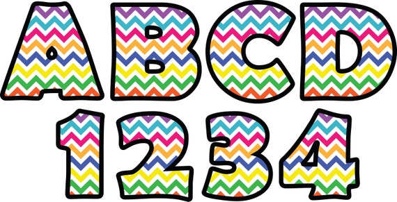 Rebecca Chevron Letters
