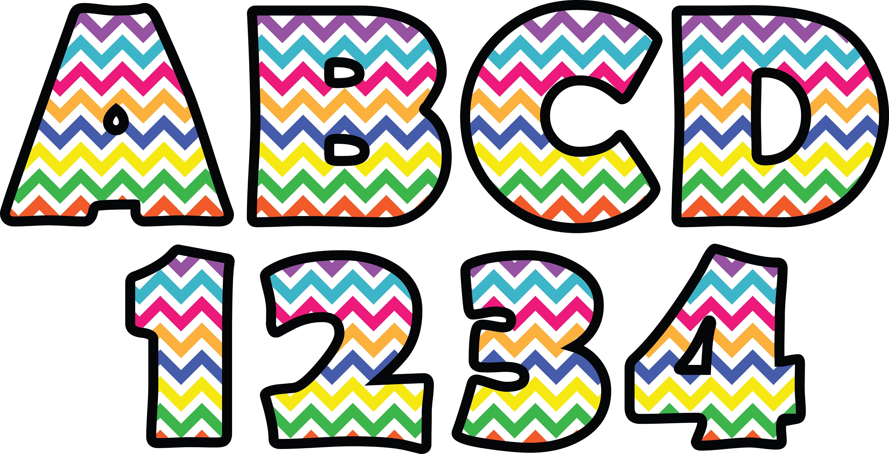 CHEVRON FONT SVG Bundle, Chevron Alphabet Svg Bundle, Chevron Letters ...