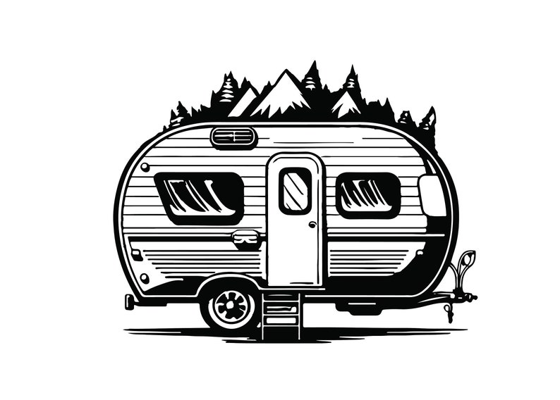 CAMPER CARAVAN SVG, Camper Clipart, Camping Svg, Camper Svg Cut Files ...