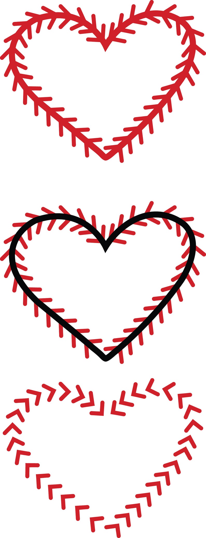 BASEBALL HEART STITCHES Svg Baseball Heart Clipart Baseball - Etsy UK