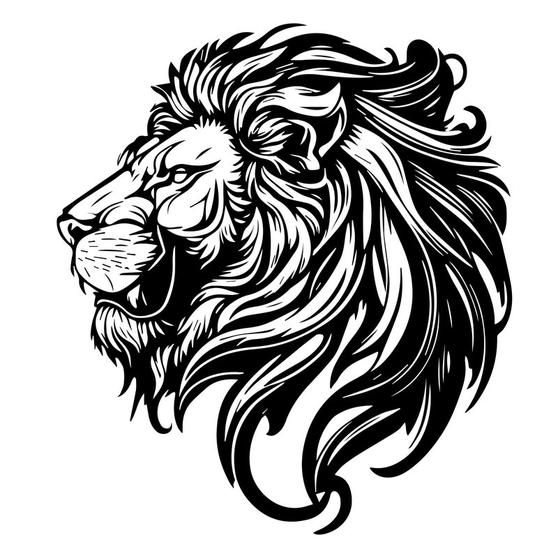Lion Head Svg - Etsy