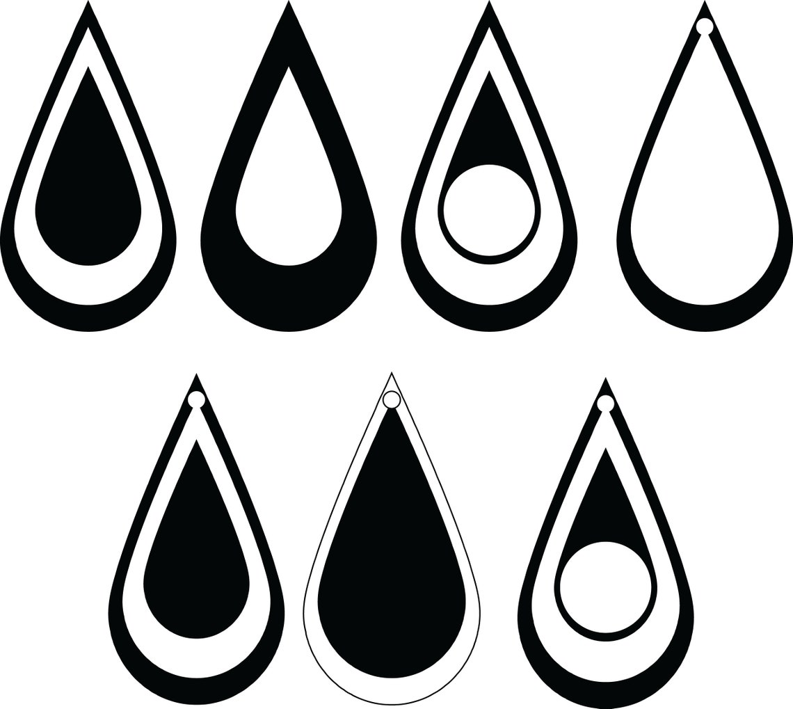Tear Drop SVG Anhänger SVG SVG-Dateien Cricut Tear Drop | Etsy