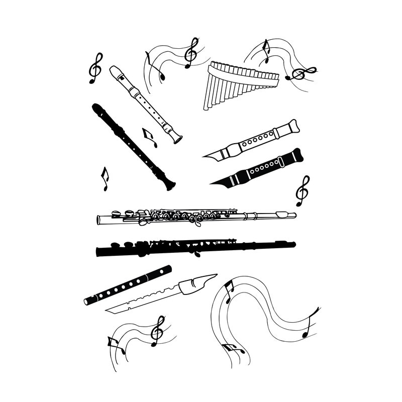 Flute Svg - Etsy