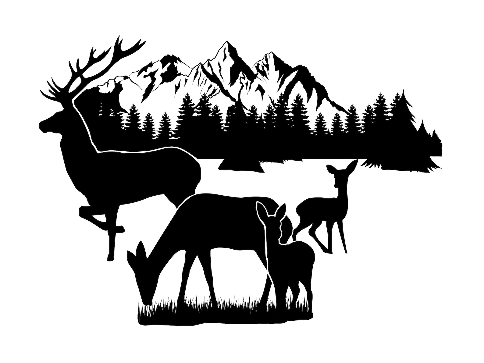 DEER SVG DEER Svg Cut Files for Cricut Mountain Svg - Etsy Australia