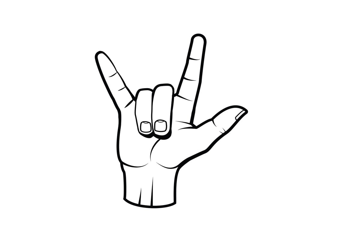 AMERICAN SIGN LANGUAGE Svg Love Sign Svg Asl Love Sign Cut - Etsy