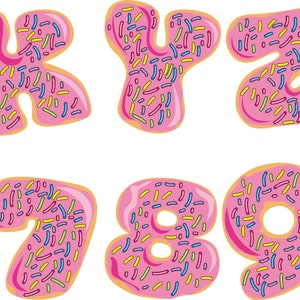 DONUT ALPHABET SVG Files, Donut Alphabet Clipart, Donut Font Svg, Donut ...