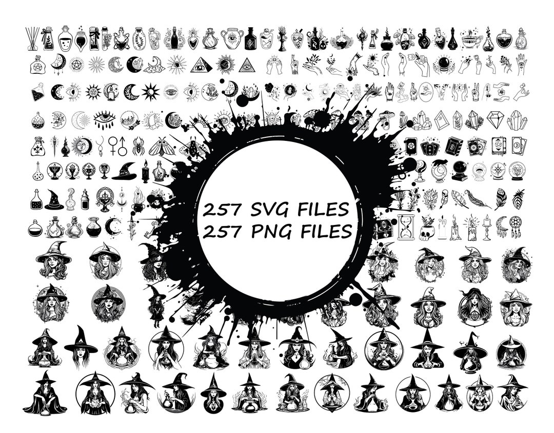 WITCHCRAFT SVG Bundle, WITCH Svg Cut Files for Cricut, Mystical Svg ...