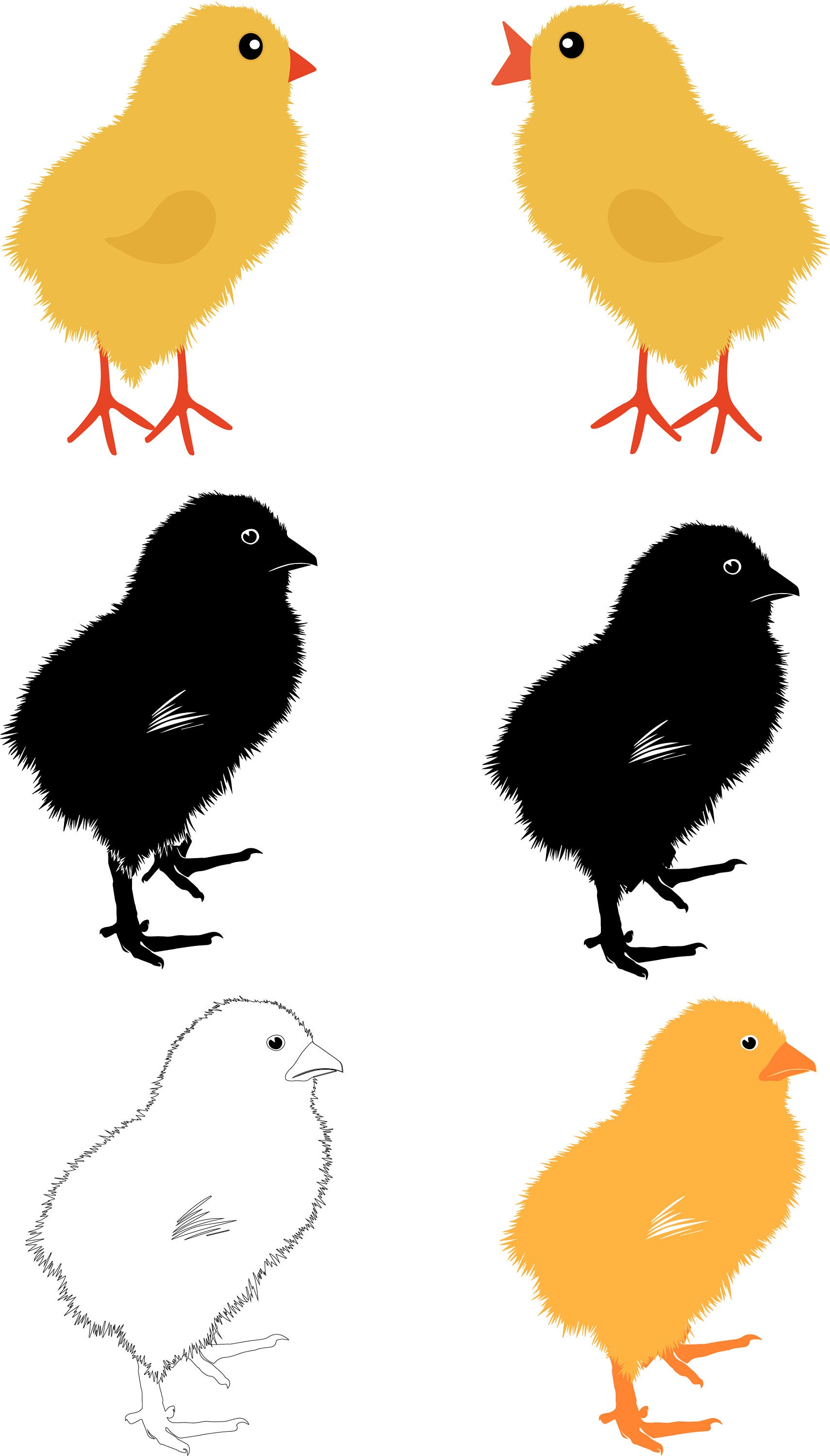 Baby Chicken Baby Chicken SVG SVG Files Cricut Silhouette - Etsy Canada