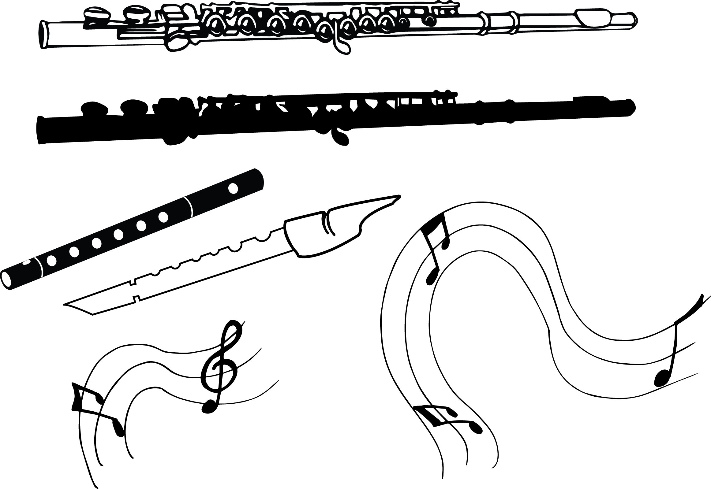 Flauta SVG Flauta clipart SVG Flauta clip art Cricut - Etsy México