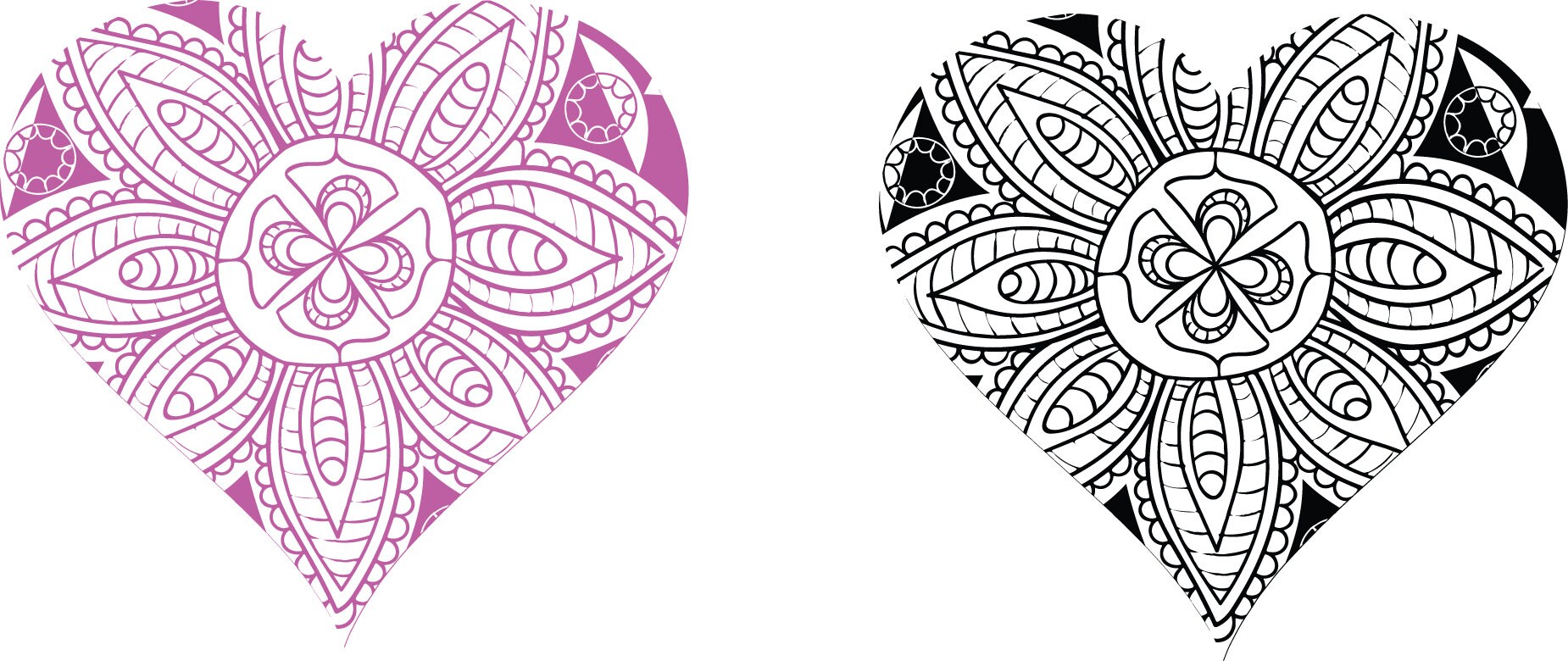 Mandala Heart SVG, Valentine's Day SVG, Love, Silhouette Cameo, Cricut ...