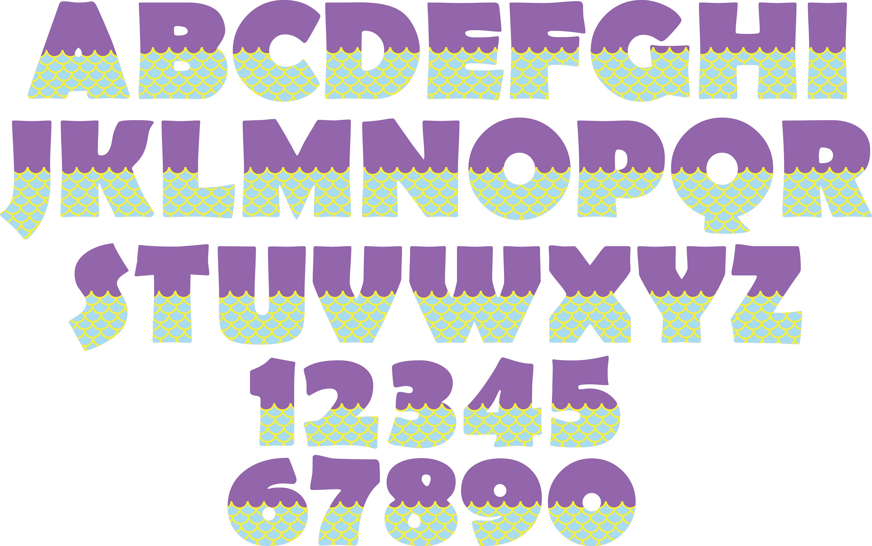 MERMAID FONT SVG Archivos Sirena alfabeto Svg Archivos - Etsy México