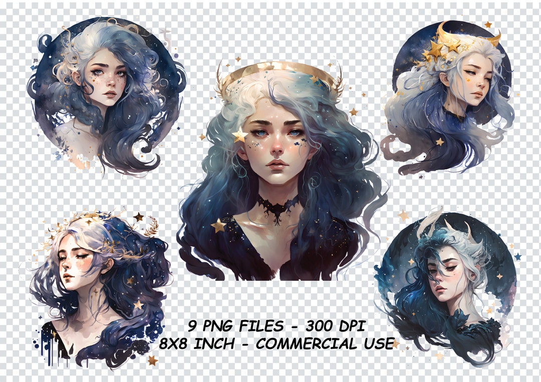 WITCH WATERCOLOR CLIPART, Magical Clipart Png, Witchcraft Watercolor ...