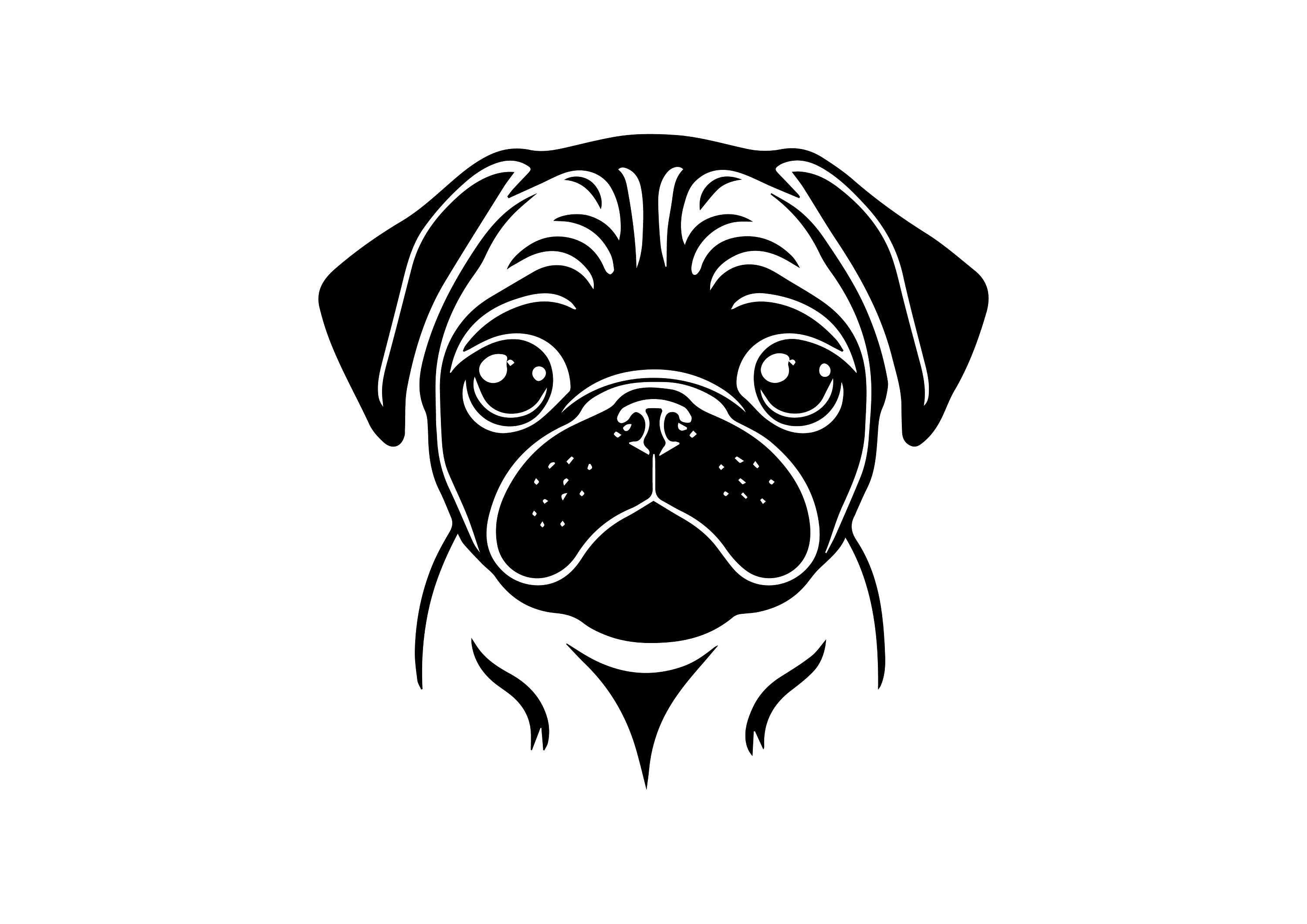 PUG SVG PUG Clipart Pug Svg Files for Cricut Pug Silhouette - Etsy Israel