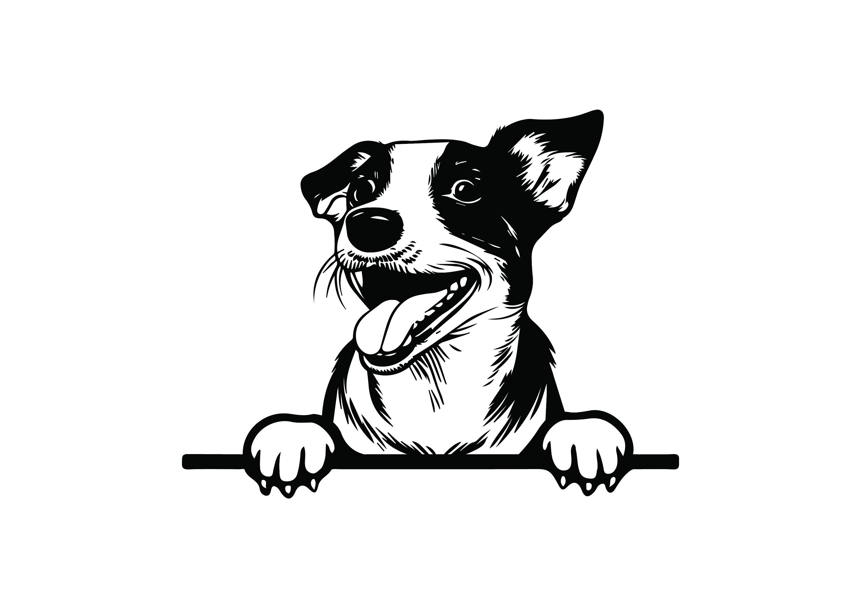 PEEKING JACK RUSSELL Terrier Svg Peeking Jack Russell Terrier - Etsy