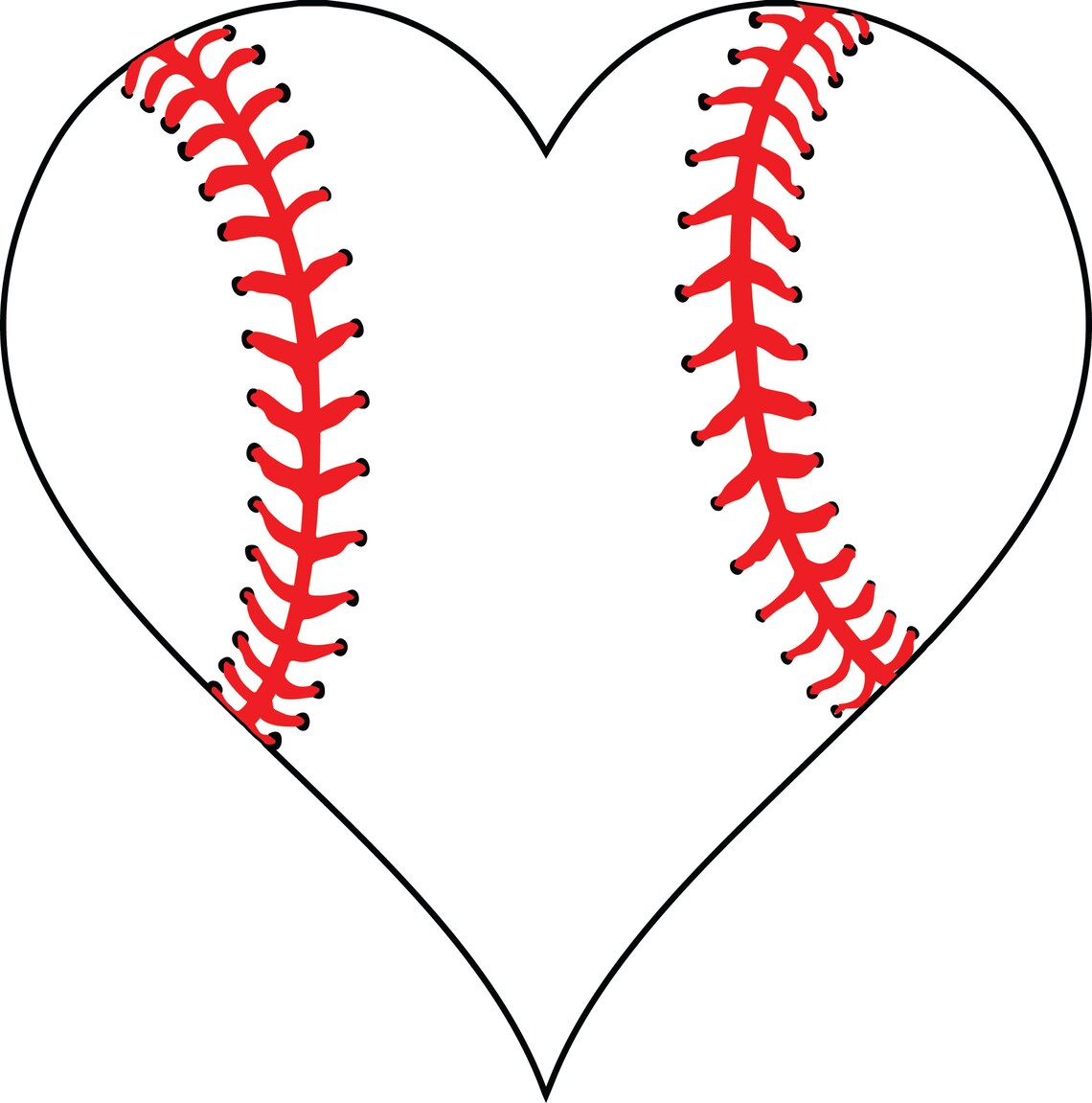 Baseball Heart Baseball Heart SVG SVG File Baseball SVG - Etsy