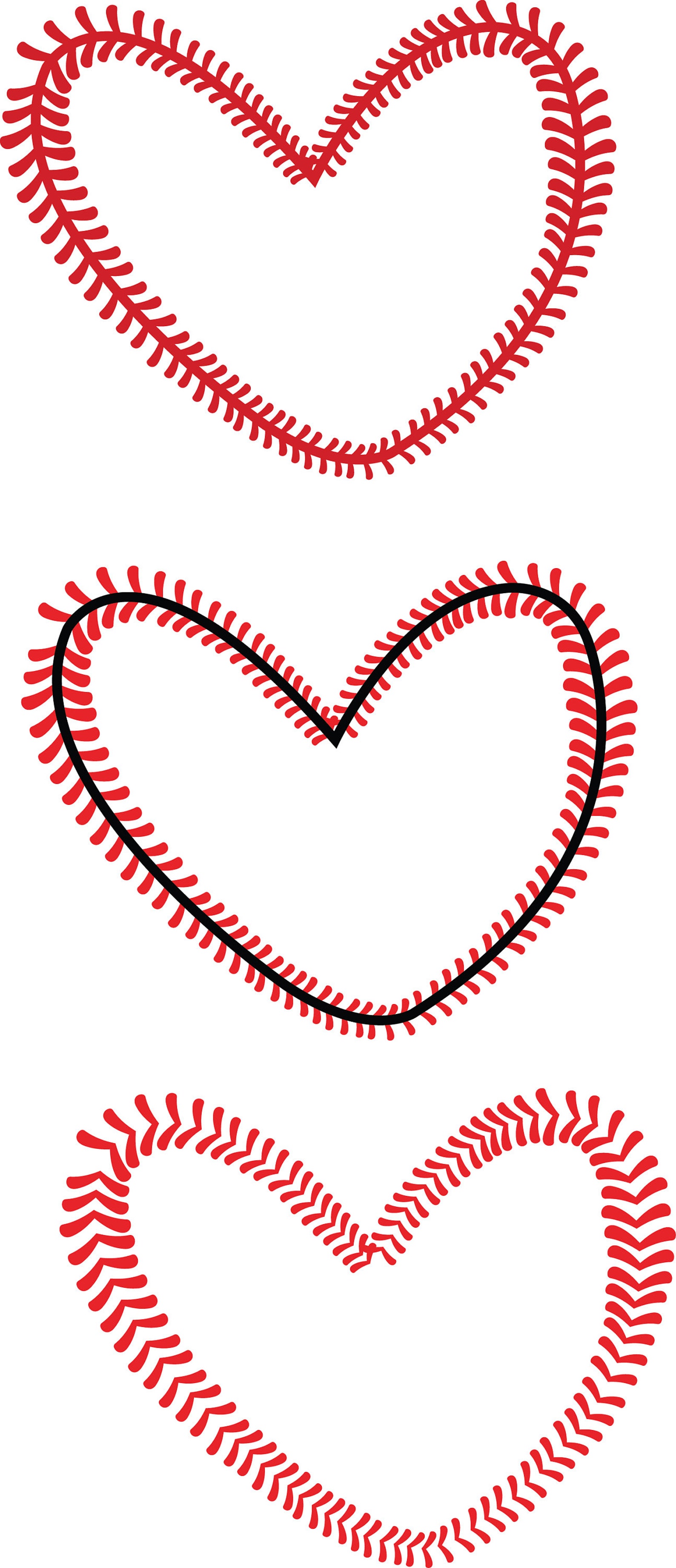 BASEBALL HEART STITCHES Svg Baseball Heart Clipart Baseball - Etsy