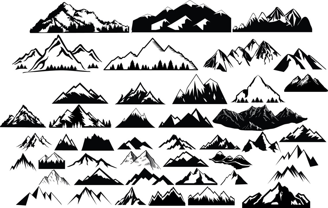 MOUNTAIN SVG Bundle MOUNTAIN Clipart Mountain Svg Cut Files | Etsy