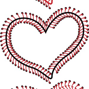 BASEBALL HEART STITCHES Svg, Baseball Heart Clipart, Baseball Heart ...
