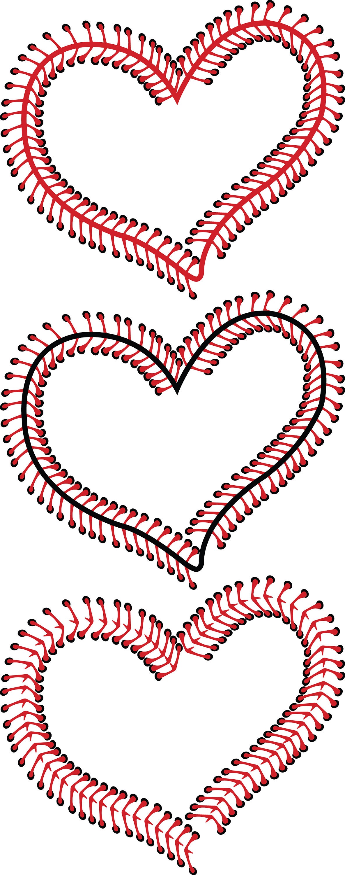 BASEBALL HEART STITCHES Svg, Baseball Heart Clipart, Baseball Heart ...