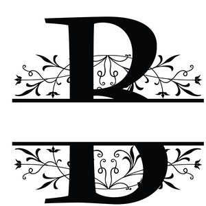 SPLIT MONOGRAM Alphabet SVG, Split Monogram Letters, Split Monogram ...