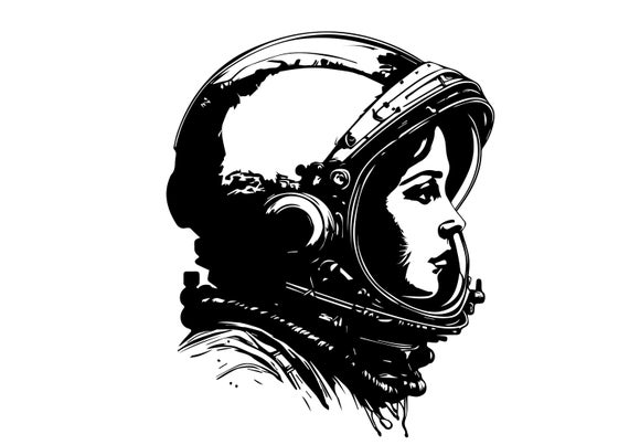 Astronaut Head Drawing