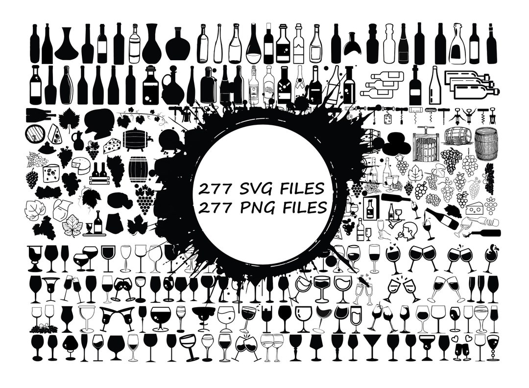 WINE SVG Bundle, WINE Svg Cut Files, Wine Clipart, Wine Cut Files, Wine ...
