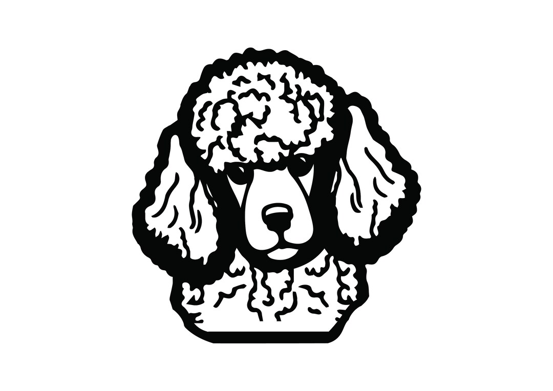 POODLE HEAD SVG, Poodle Head Clipart, Poodle Head Svg Files for Cricut ...