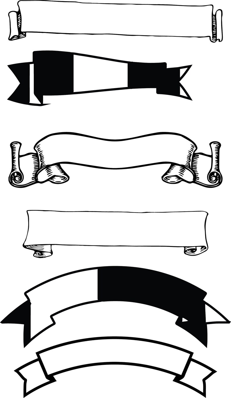 Ribbon Ribbon SVG SVG Files Ribbon SVG Files Cricut - Etsy