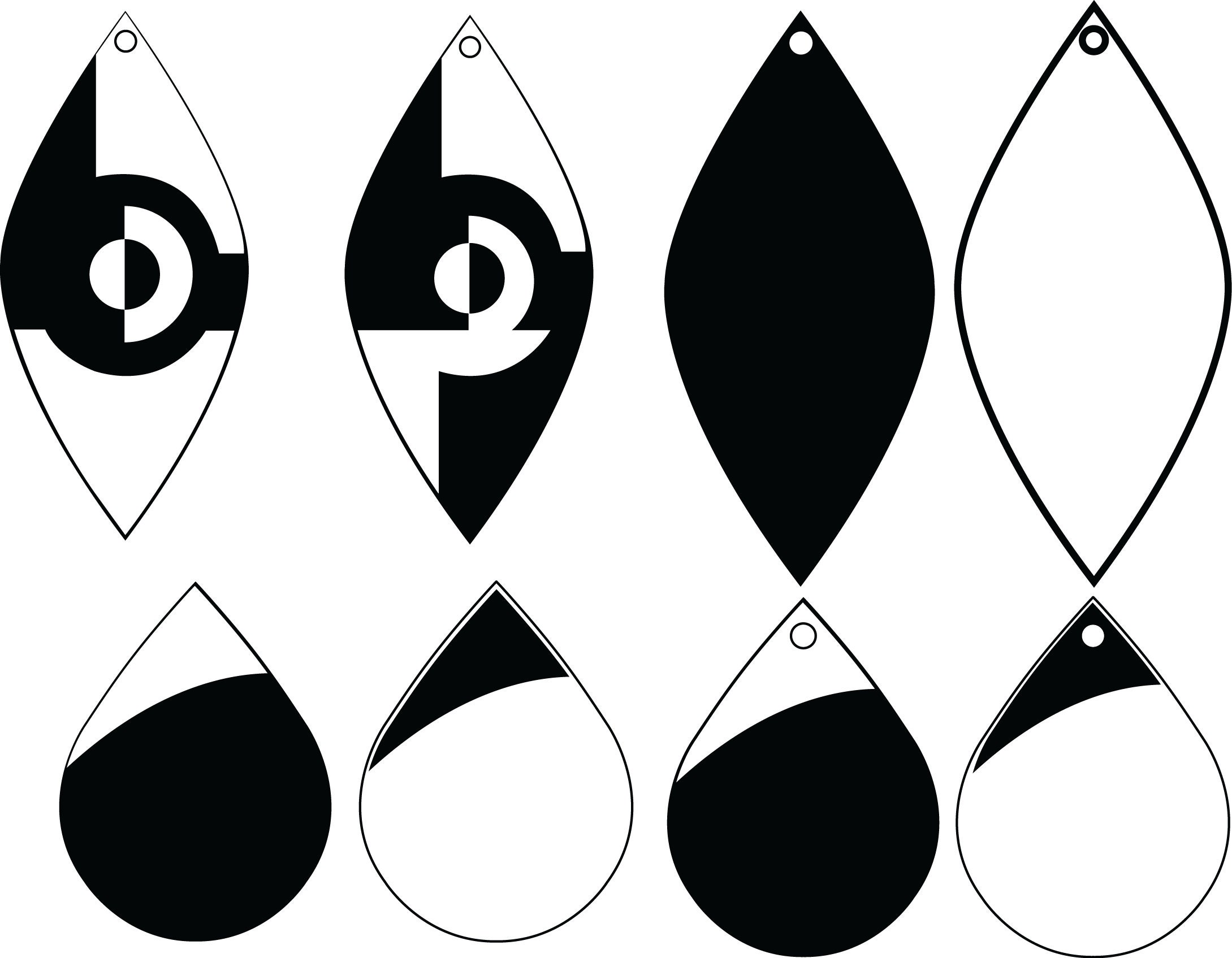 Tear Drop SVG Pendant SVG SVG Files Cricut Silhouette | Etsy
