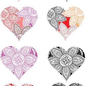 Mandala Heart SVG, Valentine's Day SVG, Love, Silhouette Cameo, Cricut ...