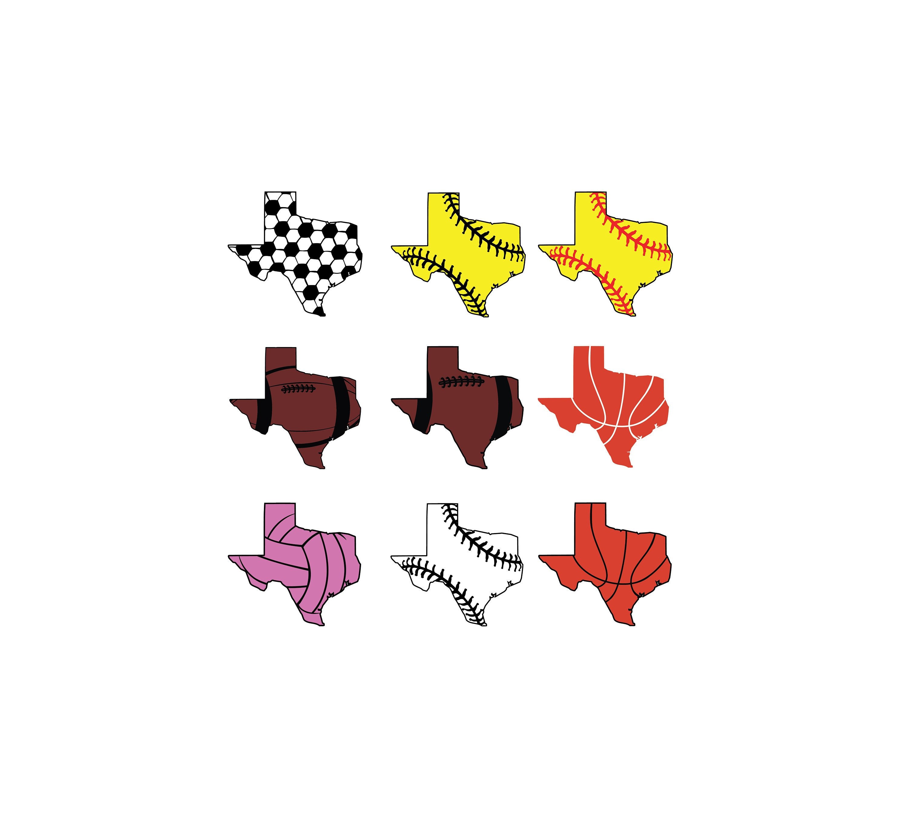 TEXAS FOOTBALL Map for Cricut, Texas Sports Svg Files, Texas Sports ...