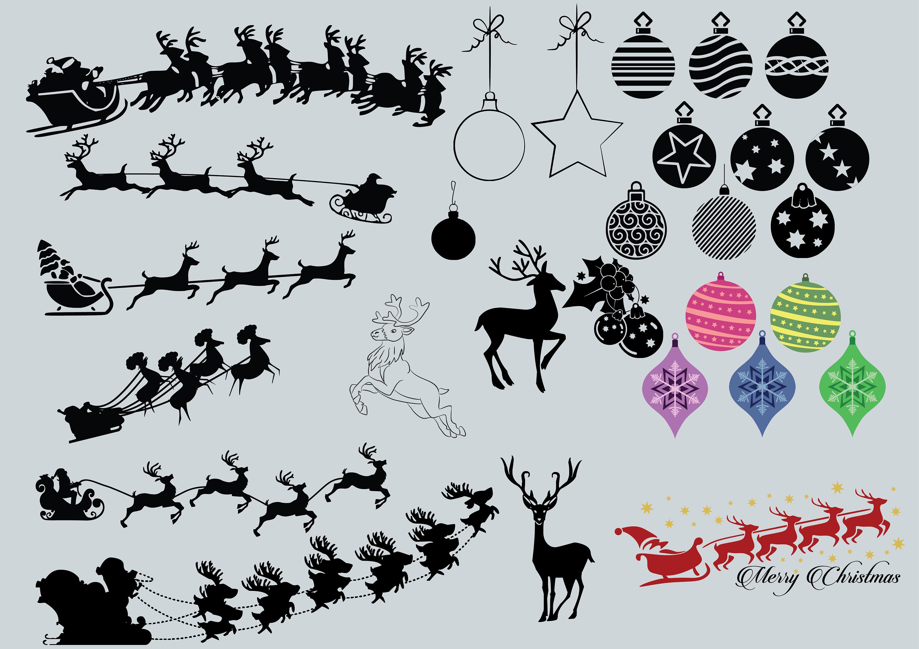 CHRISTMAS SVG BUNDLE, Christmas Clipart, Christmas Svg Files for Cricut ...