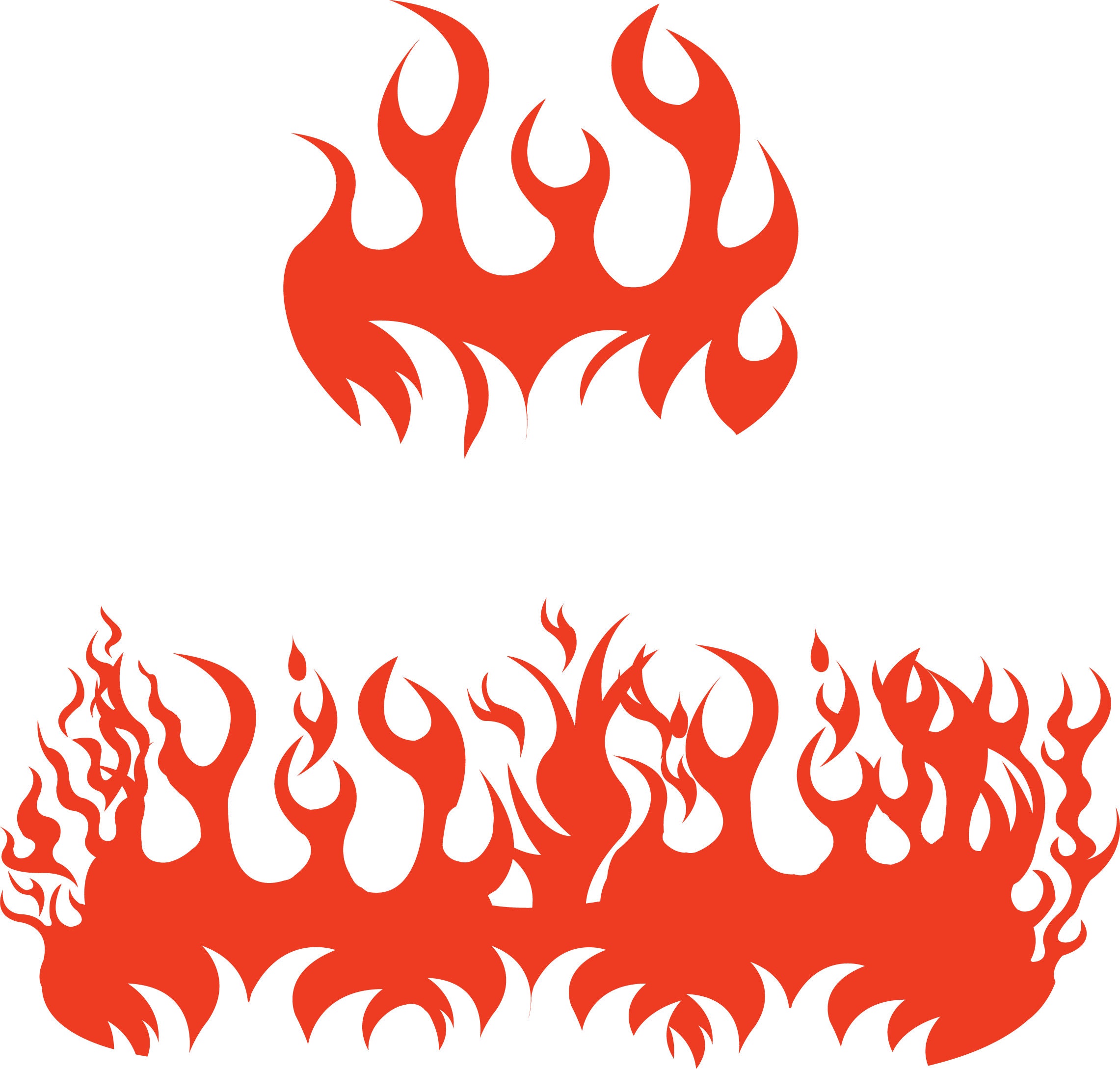 Fire SVG Files, Fire Clipart, Fire Dxf Files, Flames Silhouette, Flames ...