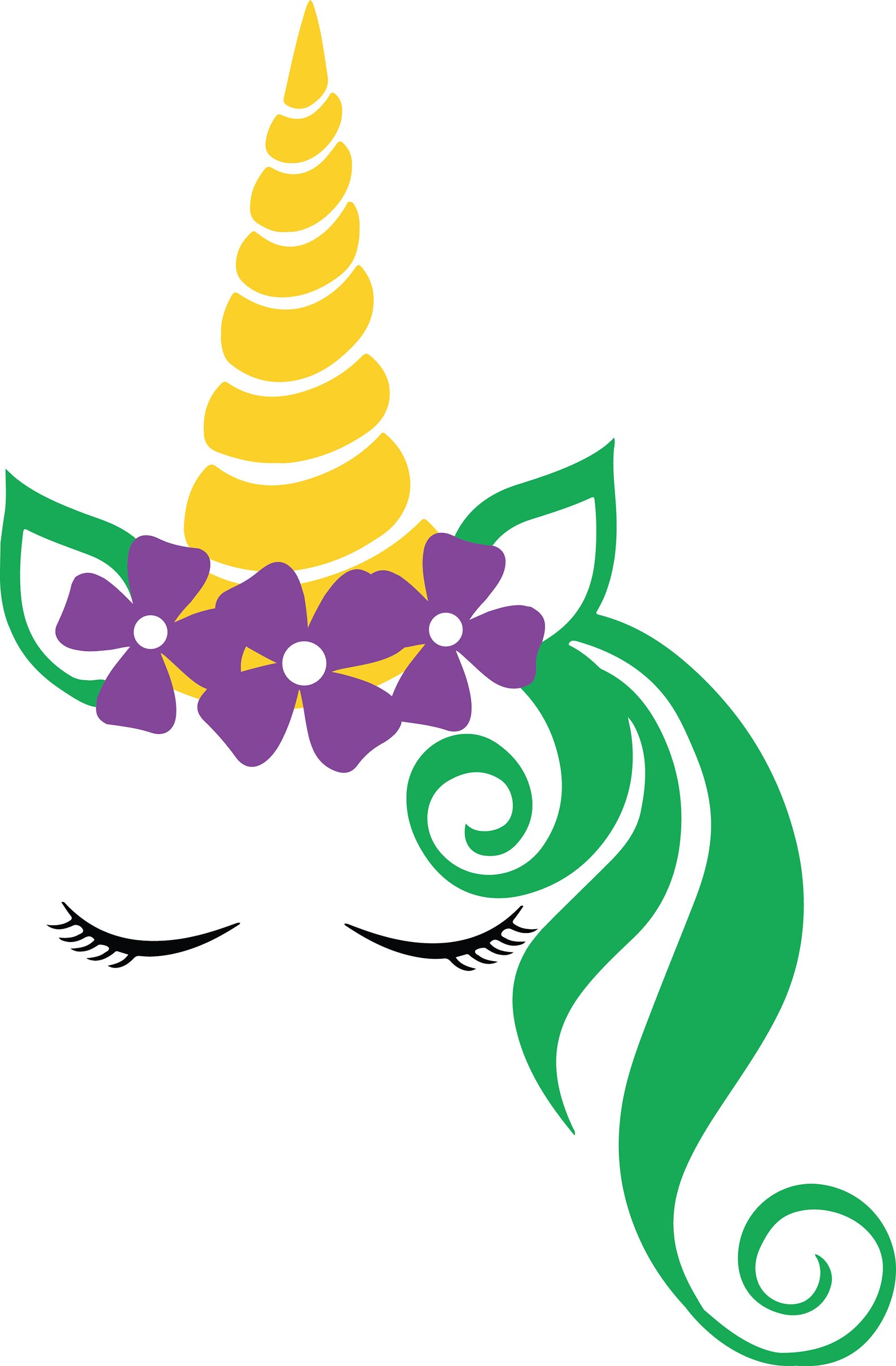 MARDI GRAS UNICORN Svg Files Mardi Gras Unicorn Clipart - Etsy
