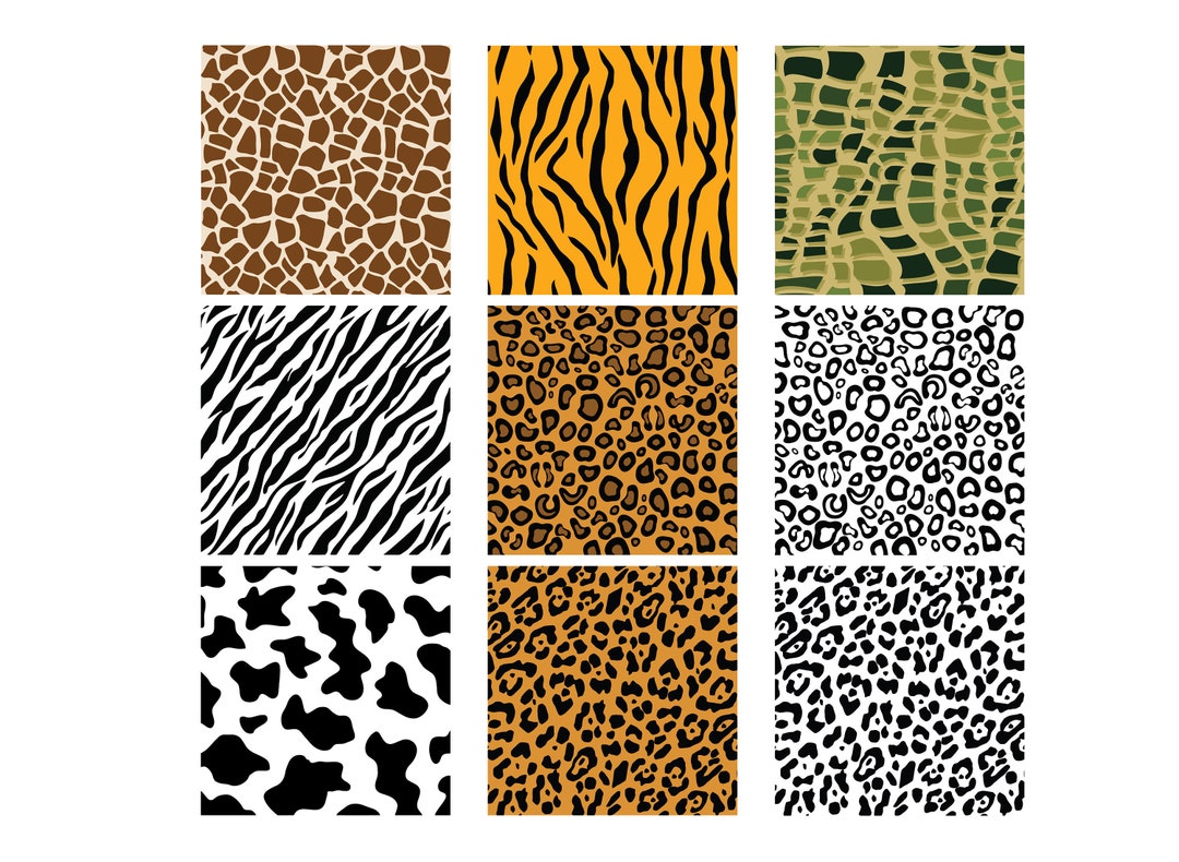 ANIMAL PRINT SVG Bundle, Animal Skin Svg, Animal Pattern Svg, Animal ...