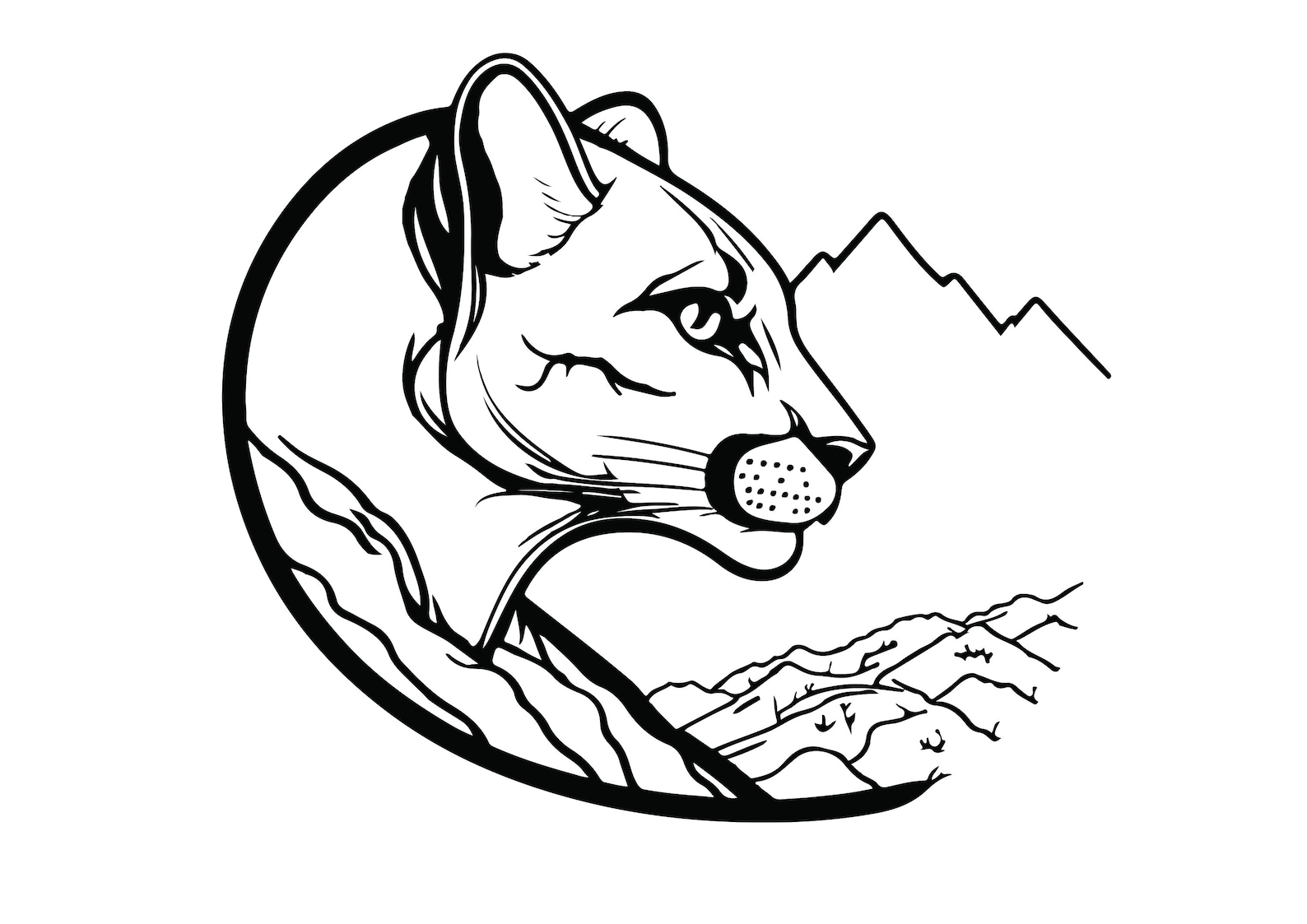 COUGAR HEAD SVG Cougar Clipart Cougar Head Svg Cut File for - Etsy