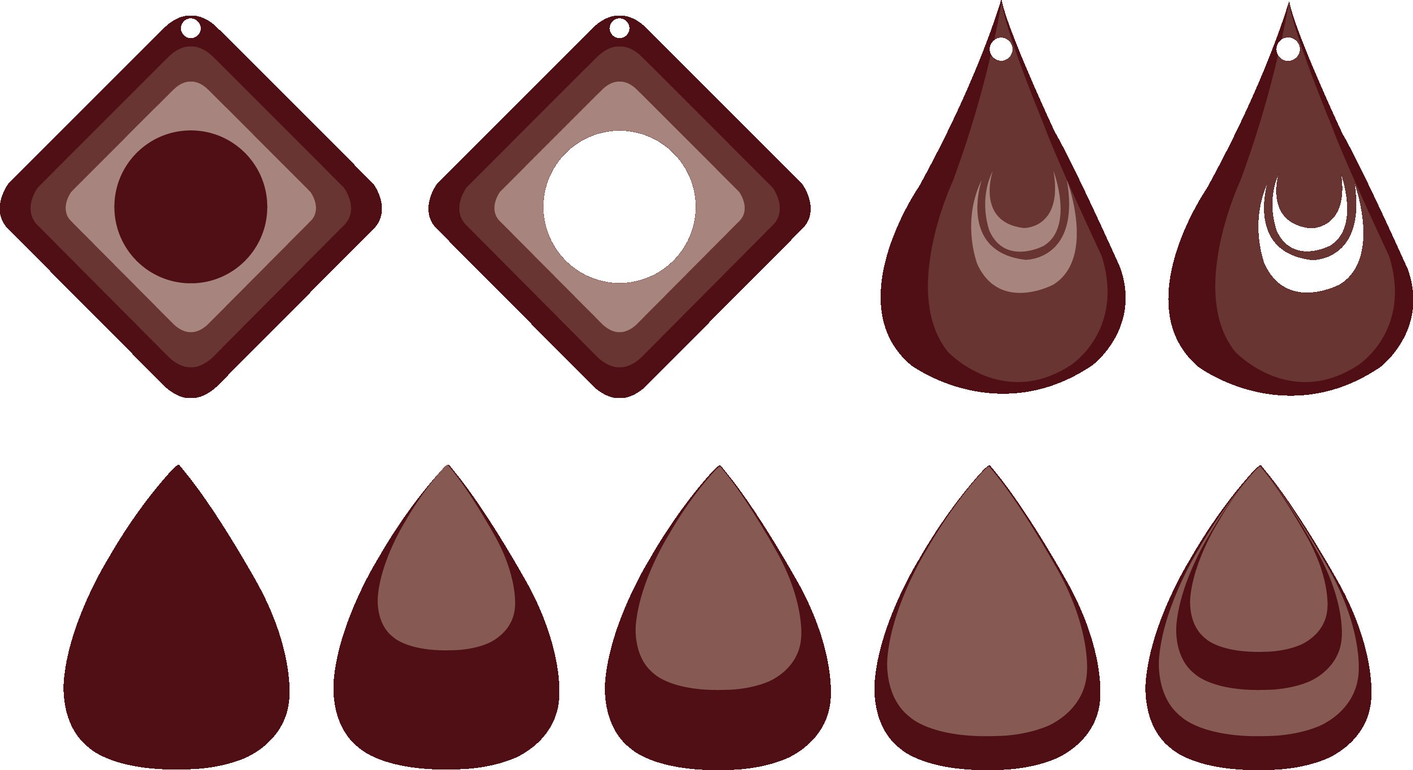 Tear Drop SVG Pendant SVG SVG Files Tear Drop Vector - Etsy