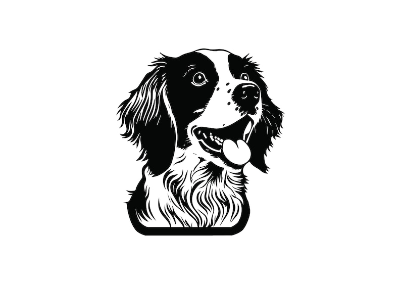 BRITTANY SPANIEL HEAD Svg, Brittany Spaniel Head Clipart, Brittany ...